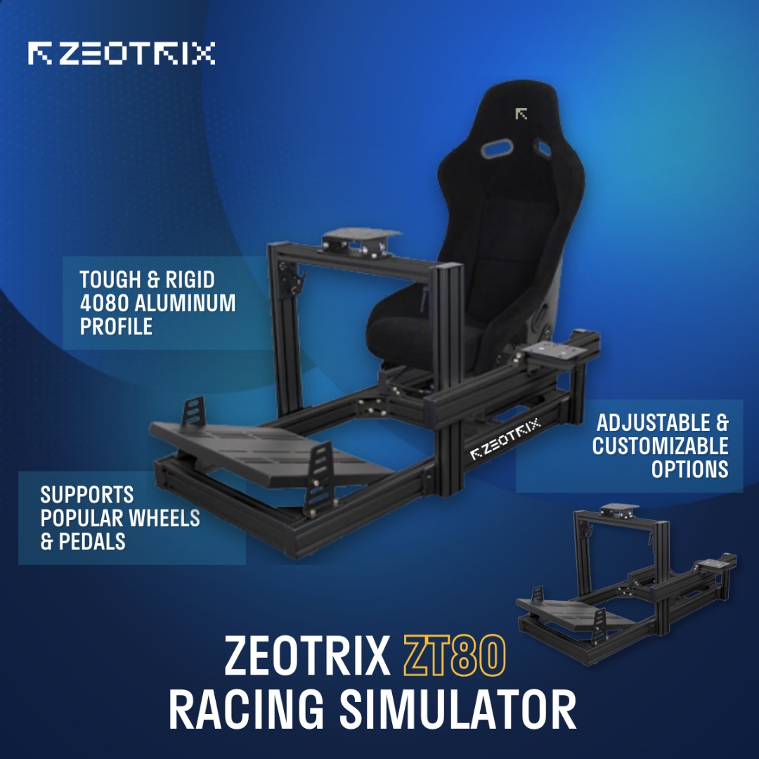 🏎️ ZEOTRIX Sim Racing Rig | 4080 Aluminum - Racing Simulator Cockpit ...