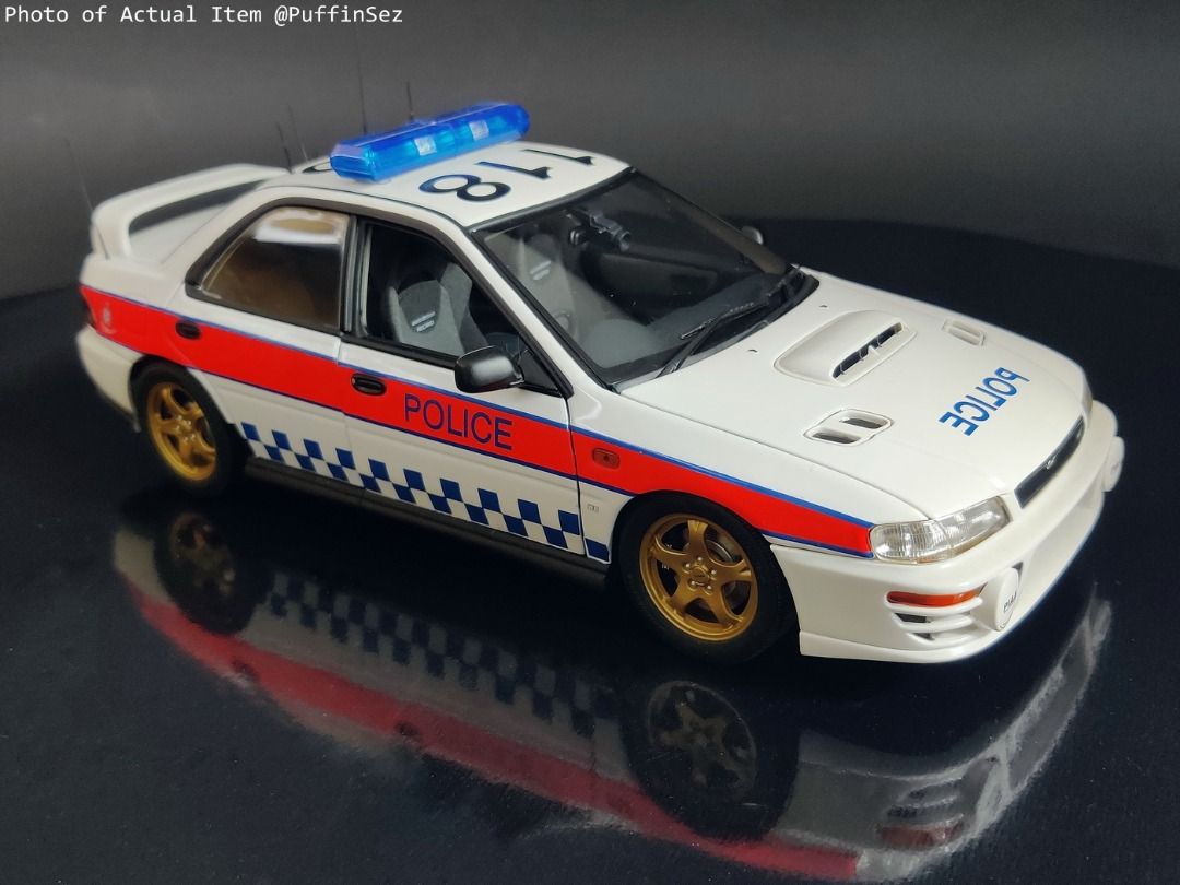 1:18 Discontinued AUTOart Subaru Impreza WRX UK Police {絕版 罕有 掃把佬 WRX ...