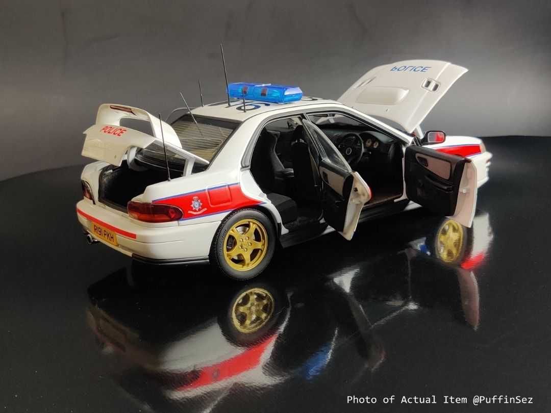 1:18 Discontinued AUTOart Subaru Impreza WRX UK Police {絕版 罕有 掃把佬 WRX ...