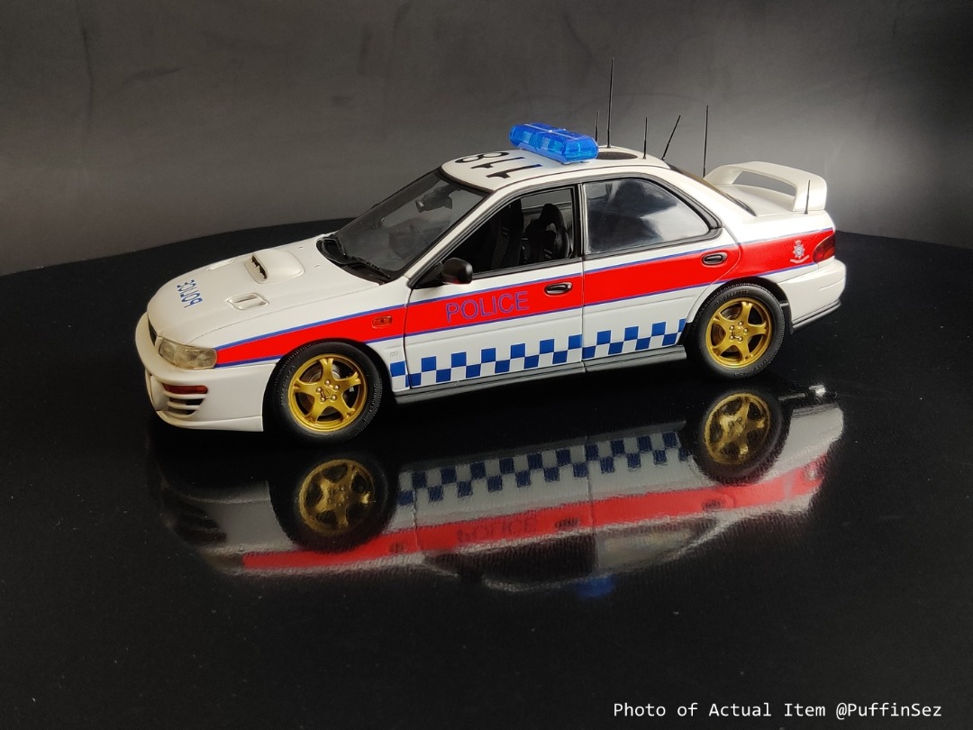 1:18 Discontinued AUTOart Subaru Impreza WRX UK Police {絕版 罕有 掃把佬 WRX ...