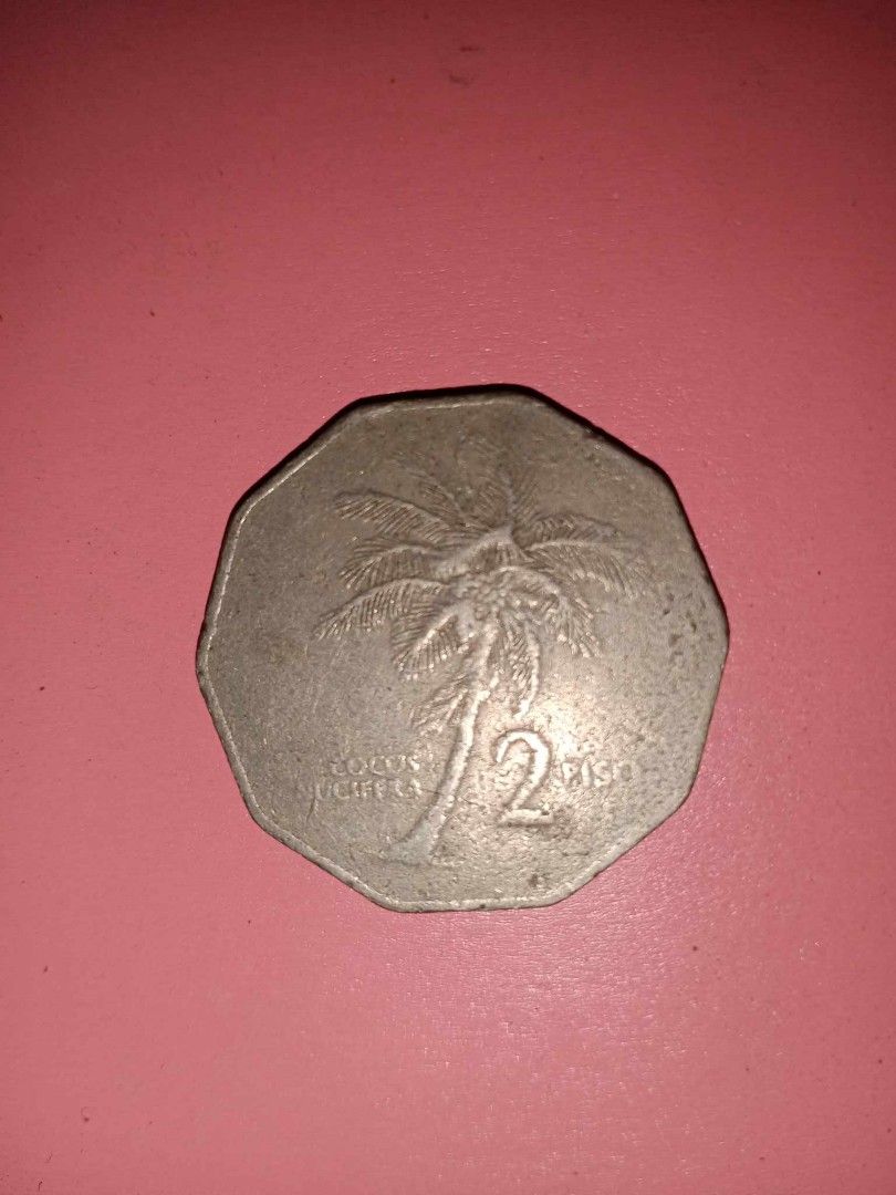 (1990) 2 Piso Andres Bonifacio Coconut Palm Tree Philippine Coin ...