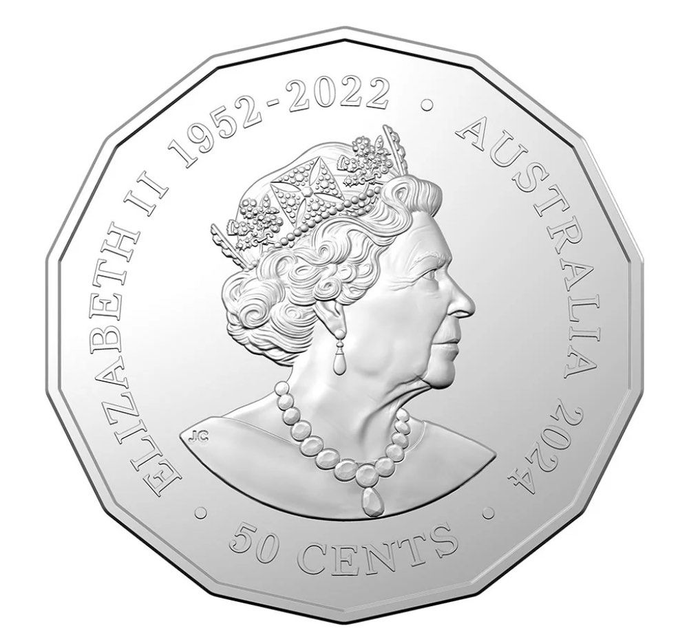 2024 50C TETRADECAGON UNCIRCULATED COIN - LUNAR YEAR OF THE DRAGON ...