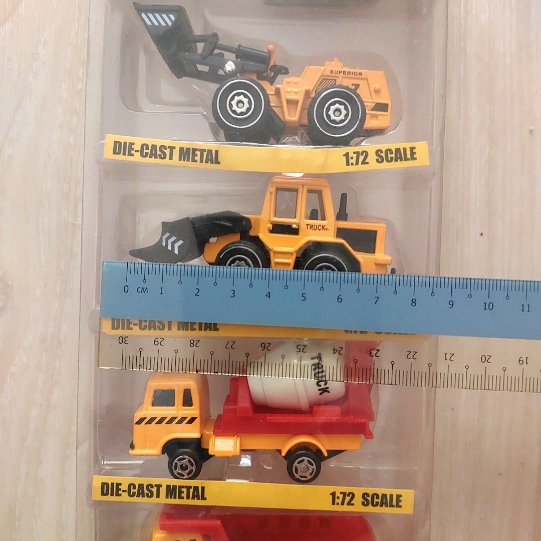 5pc Construction Vehicles 1:72 scale Excavator Truck Digger Birthday ...