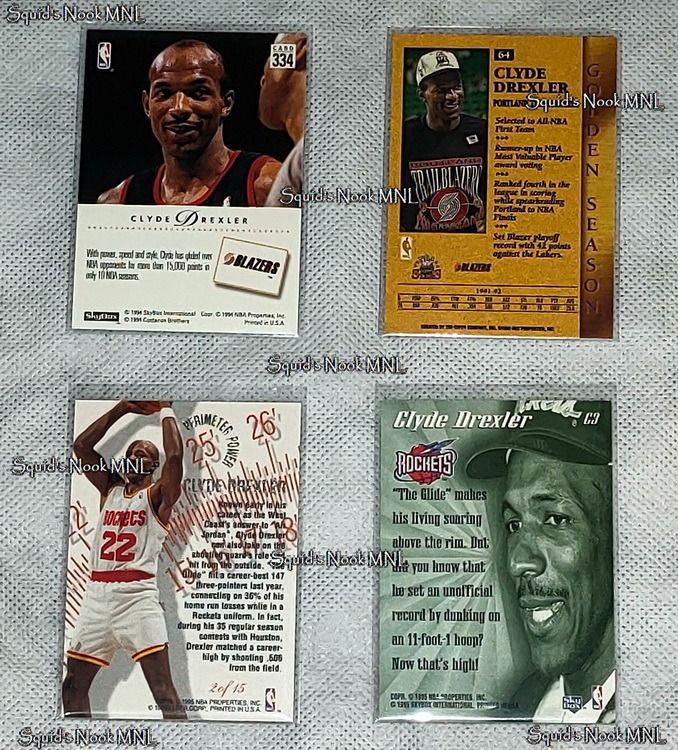 90's NBA Basketball Cards Set - Clyde Drexler (4 pieces), Hobbies ...