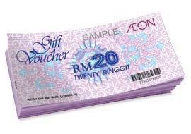 Aeon gift voucher (RM20*3), Tickets & Vouchers, Vouchers on Carousell