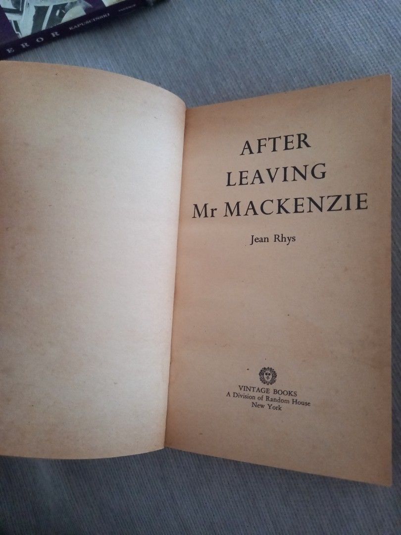 After Leaving Mr Mackenzie By Jean Rhys, Hobbies & Toys, Books ...