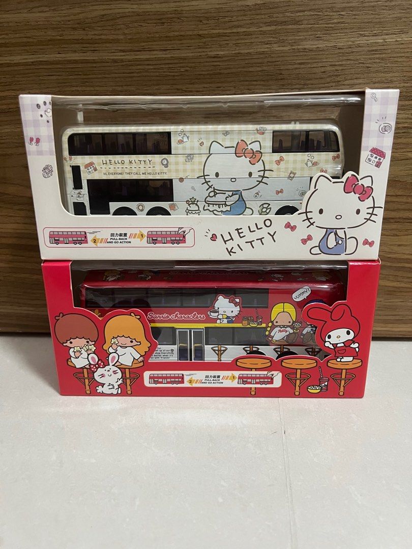 Authentic Hello kitty Sanrio family bus model (Free delivery), Hobbies ...