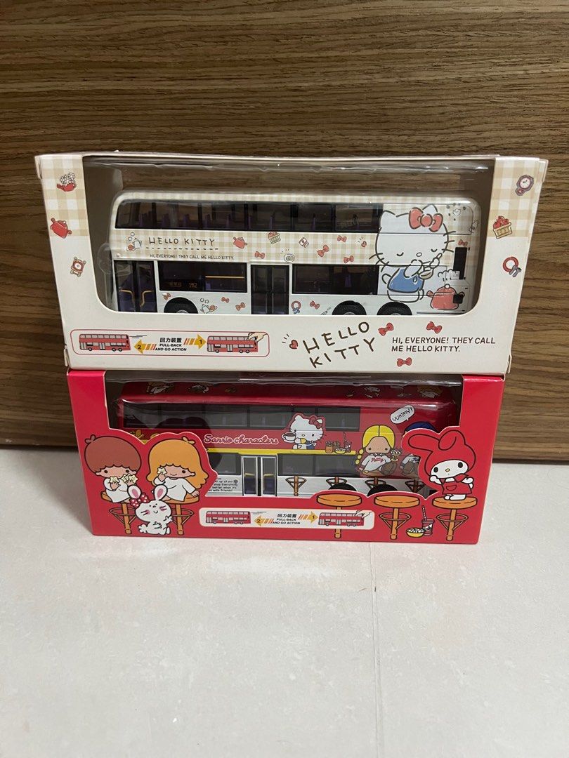 Authentic Hello kitty Sanrio family bus model (Free delivery), Hobbies ...