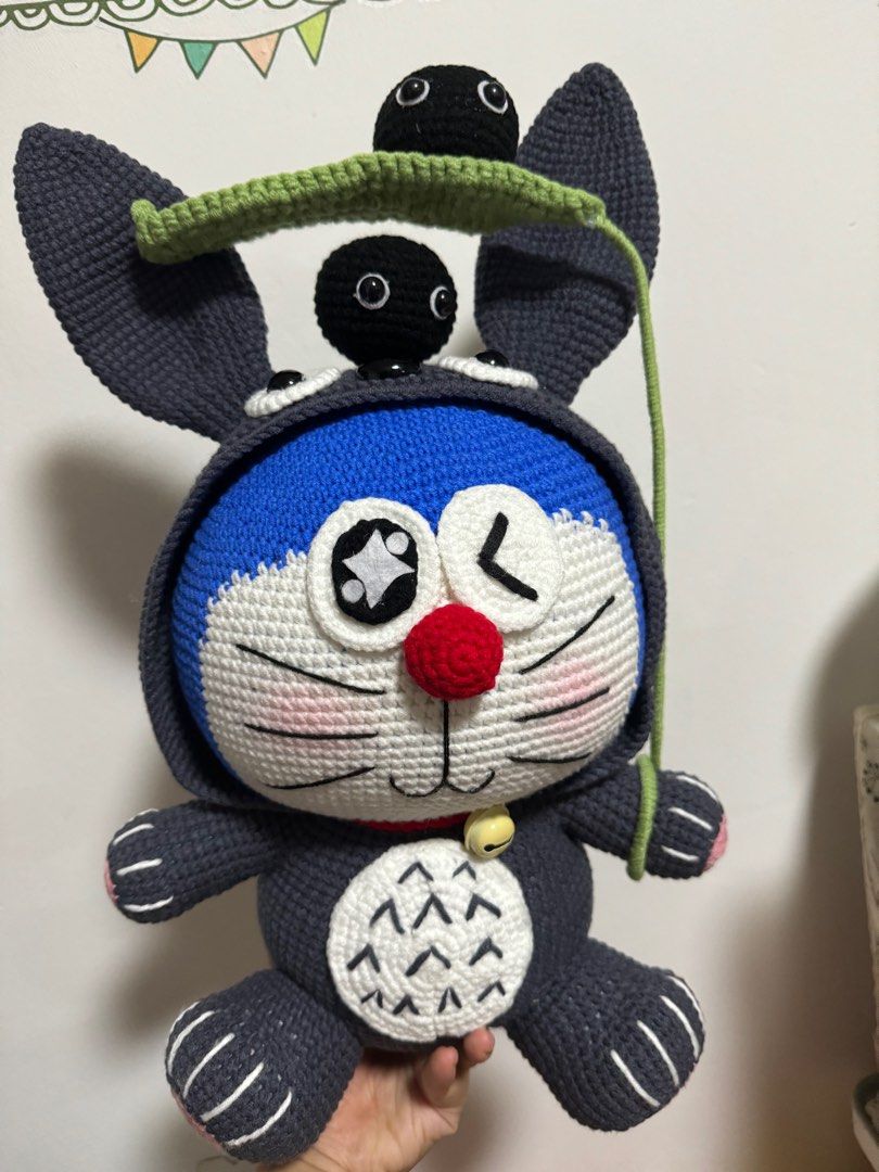 Big crochet doraemon stitch/totoro/deer, Hobbies & Toys, Stationery ...