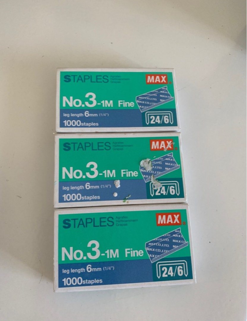 Big Staples No 3-1 M (3 boxes in 1 set) RM10 for all, Hobbies & Toys ...