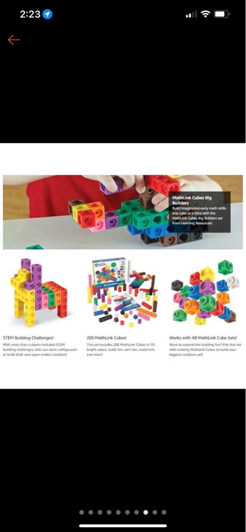 BNIB: Learning Resources MathLink Cube Big Builders Imaginative Play ...