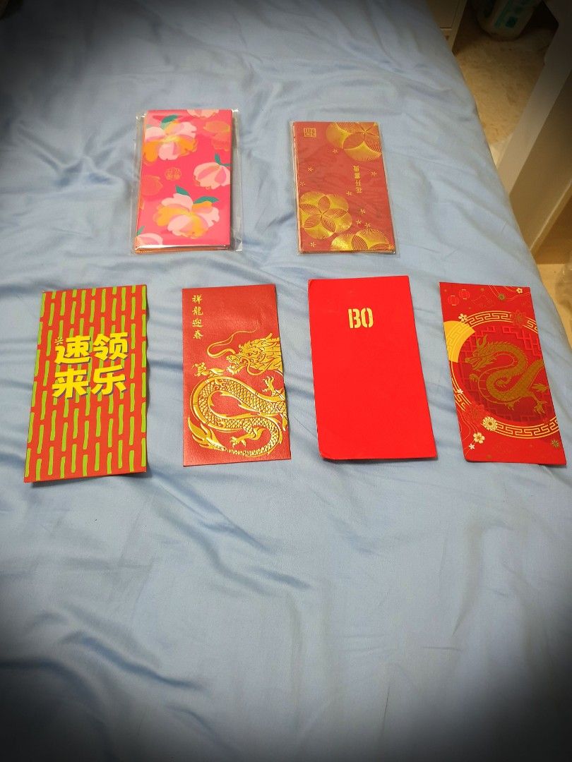 Brand New Red Ang Pow Packets ( The 2 wrapped in packaging are Brand ...