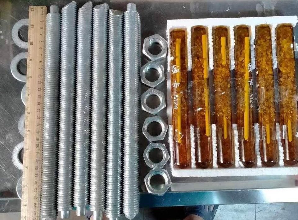 Chemical Anchor Bolt Expansion Set M24 diameter (1”) 300mm long ...