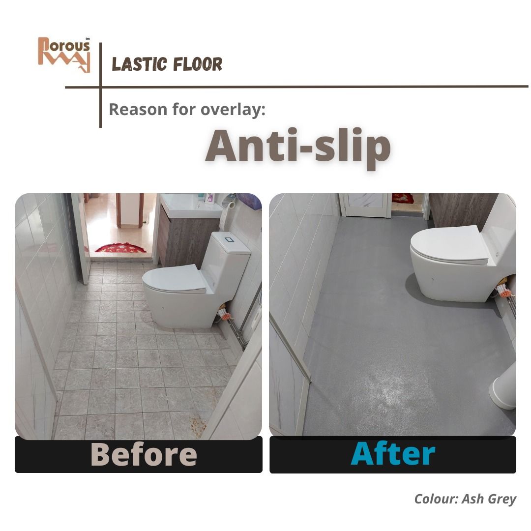 Epoxy Toilet flooring | Epoxy micro cement toilet | 微水泥厕所 | Overlay ...