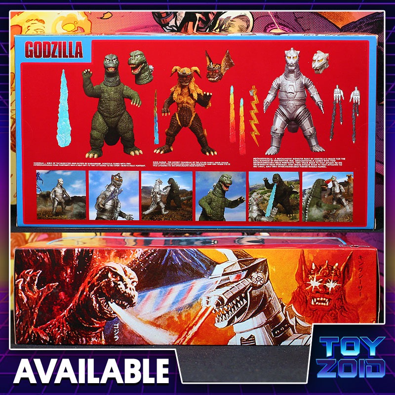 Godzilla vs Mechagodzilla 1974 5 Points XL Three Figure Boxed Set Mezco, Hobbies & Toys, Toys ...