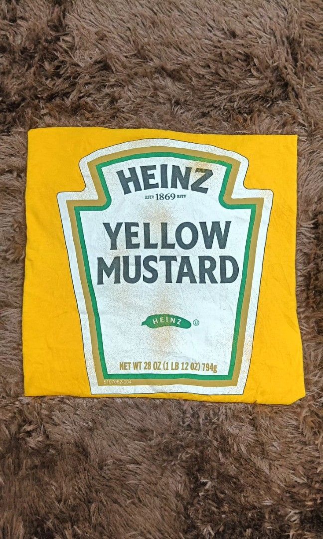 HEINZ MUSTARD TEE, Men's Fashion, Coats, Jackets and Outerwear on Carousell