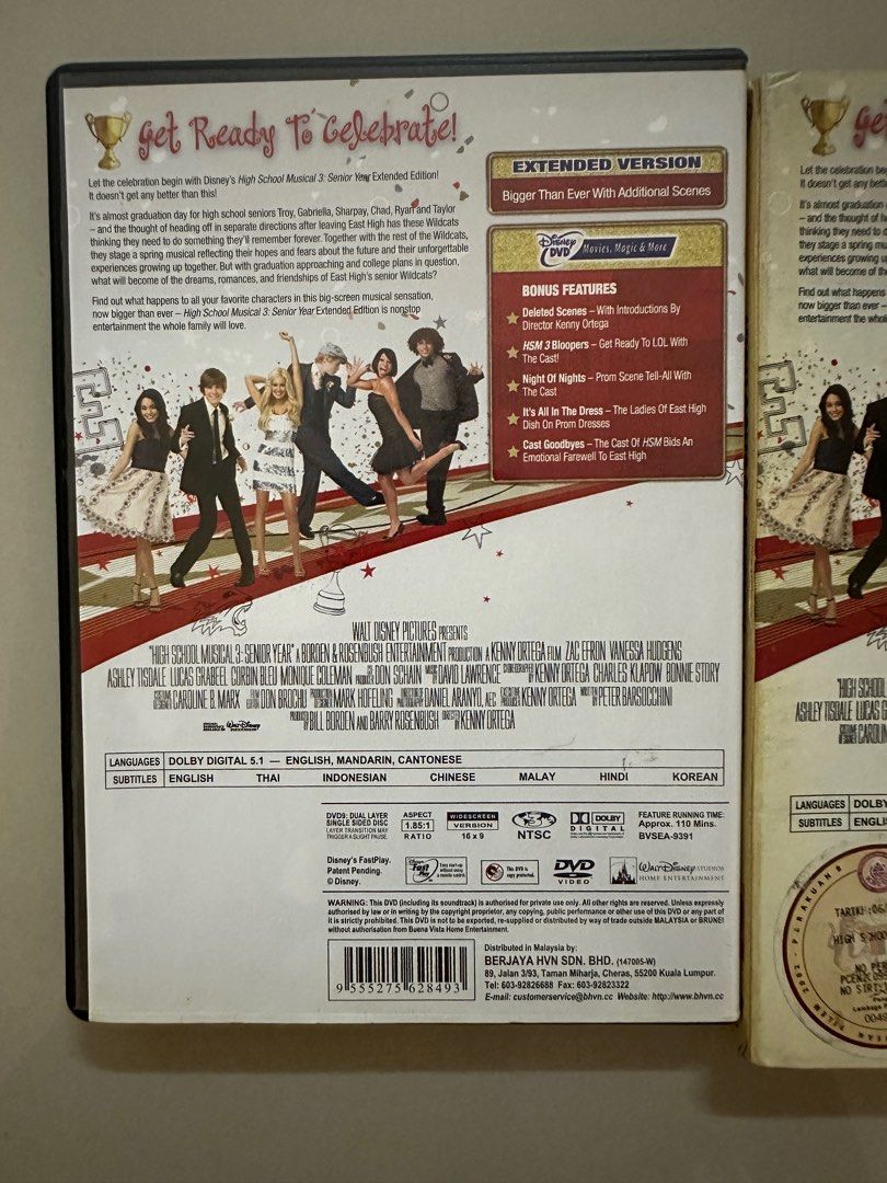 High school musical 3: Senior Year DVD original , Hobbies & Toys, Music ...