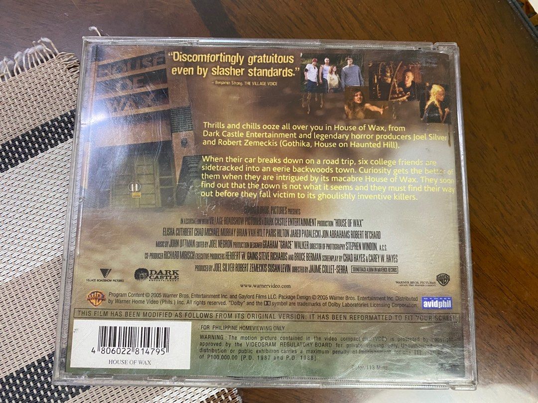 House Of Wax Special Edition VCD 2005 Paris Hilton Padalecki - Original Philippines Video CD ...