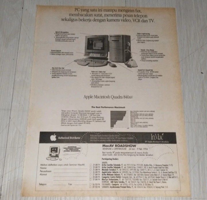 Iklan cetak jadul Apple Macintosh, Antik, Pajangan di Carousell