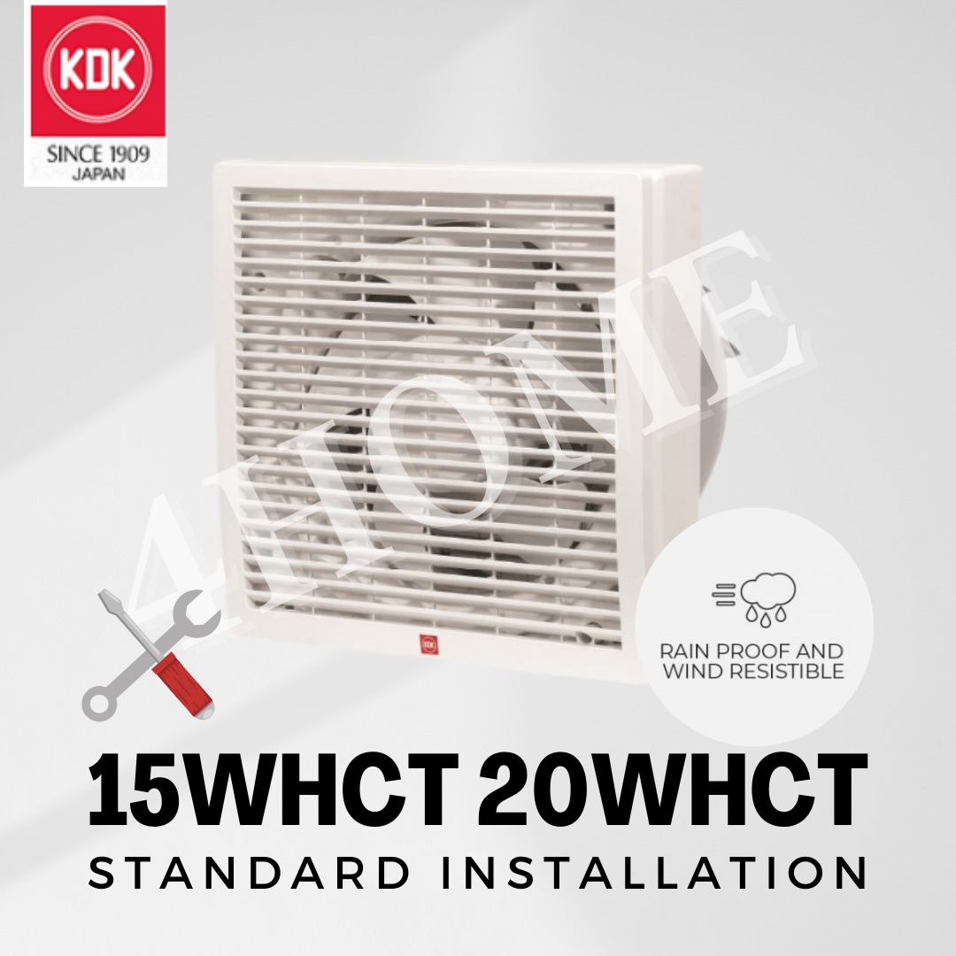 Installation KDK 15WHCT 20WHCT Exhaust Fan Ventilation Fan Ventilating ...