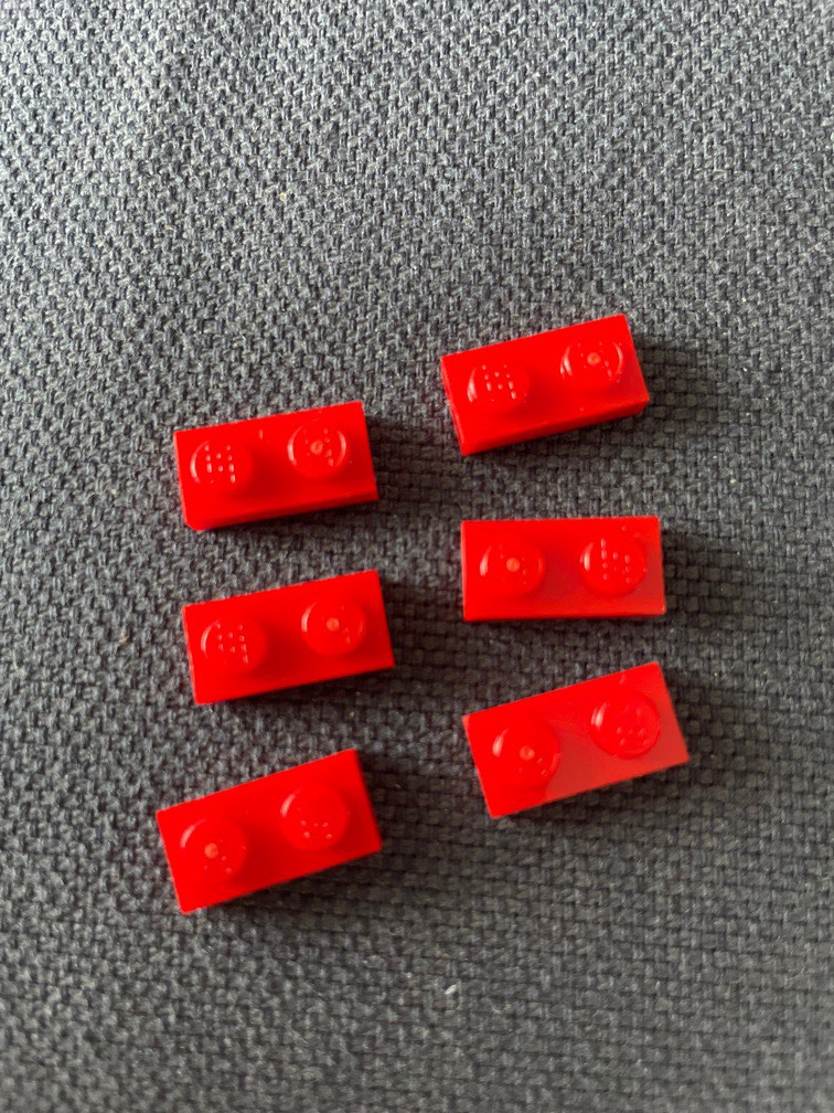 Lego size 1x2 red, Hobbies & Toys, Toys & Games on Carousell