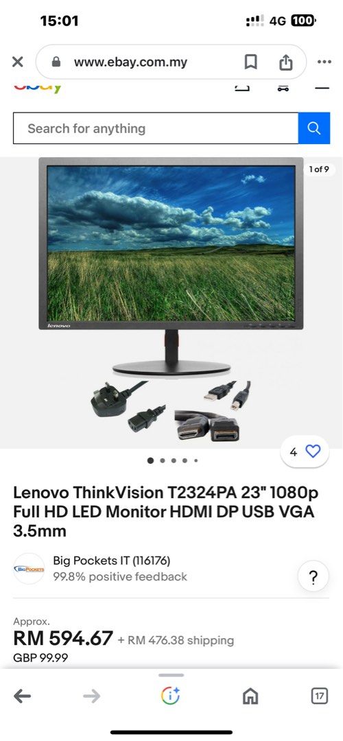 Lenovo Screen Model T2324pA, Computers & Tech, Desktops on Carousell