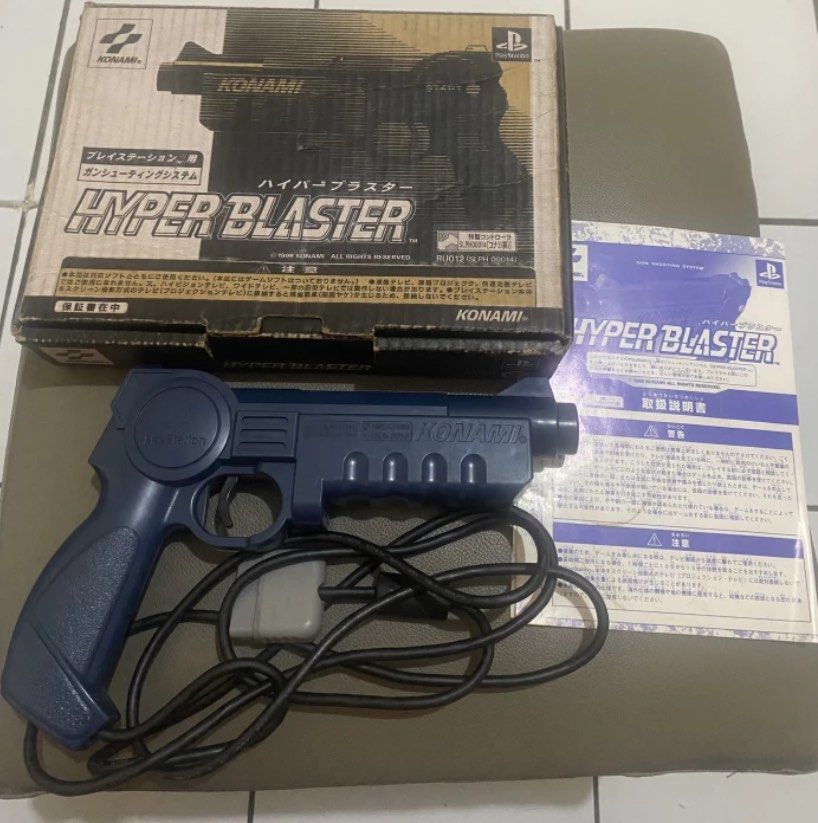 Light Gun Hyper Blaster Konami PS, untested, Video Game, Aksesori di ...