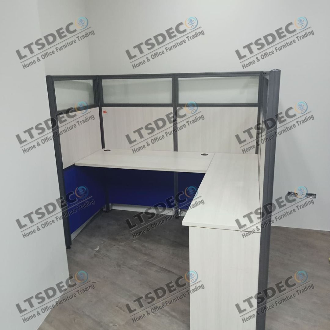 Modular L-Shape Workstation with Panel Office Partition, Furniture ...