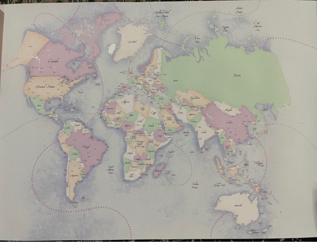 [NEW] World Map dUCk Poster (Size A0), Furniture & Home Living, Home ...