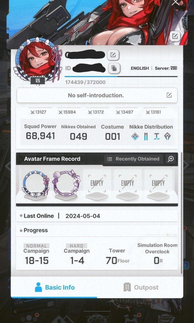 Nikke account level 126. Many 5* SSR top tier characters modernia red ...