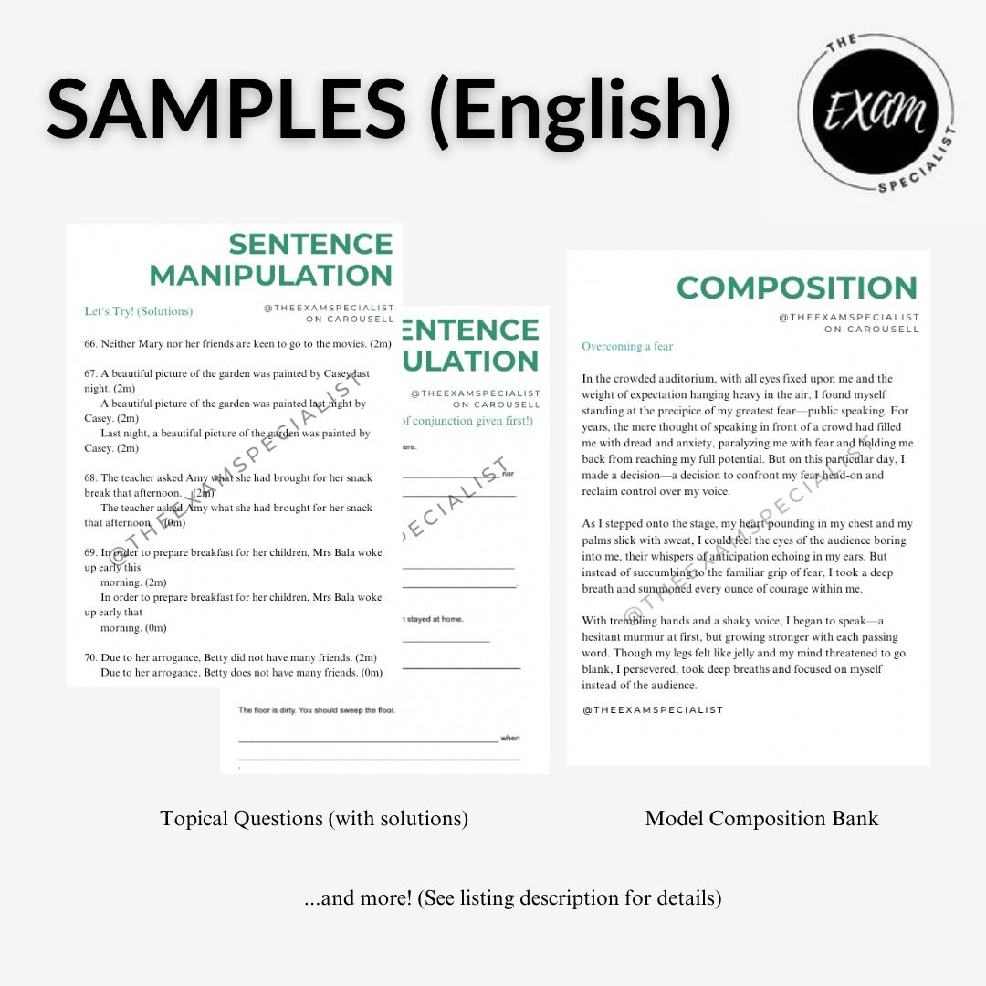 P3 P4 EMS 2024 Bundle Package (English Math Science | P3 P4 | PSLE ...