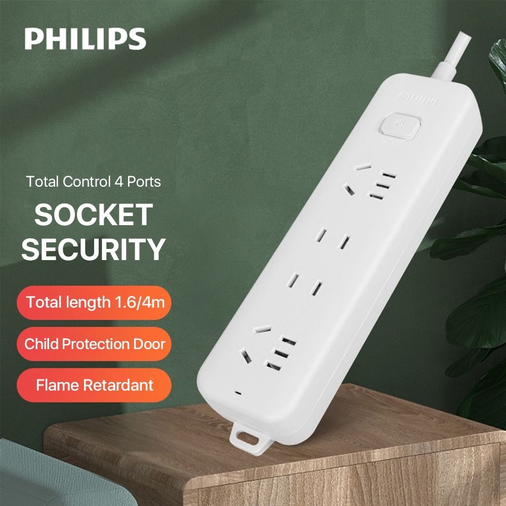 Philips Safety Socket 4-Bit, TV & Home Appliances, Electrical, Adaptors & Sockets on Carousell