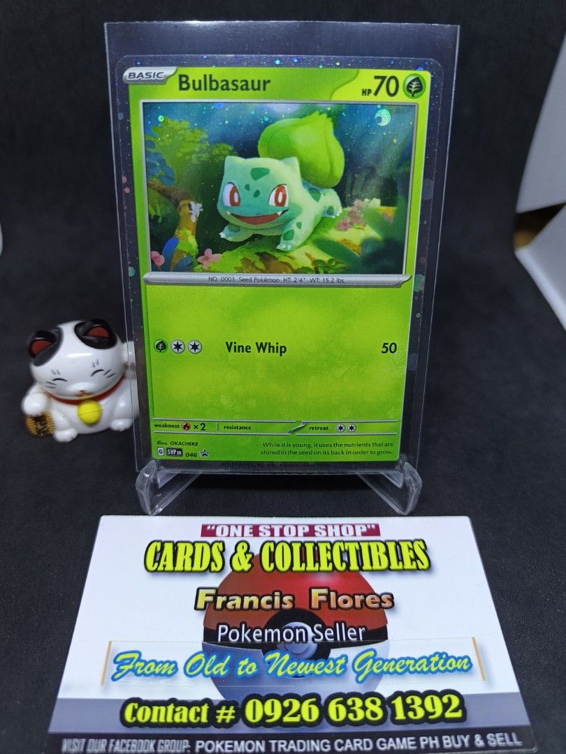 Pokemon Card - BULBASAUR #046 (SVP EN: 151 POSTER COLLECTION) YEAR 2023 ...