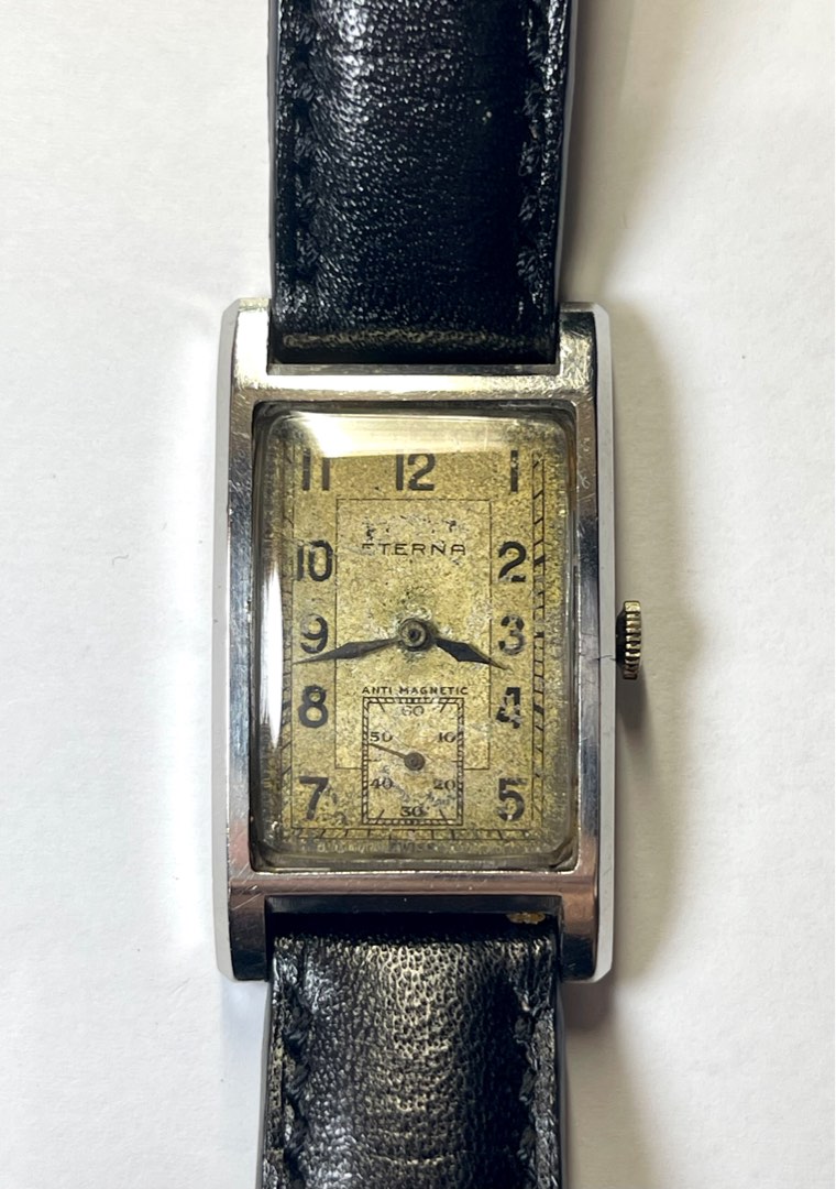 Rare 1930s Eterna Clamshell (ETA) Swiss Made jam tangan antik vintage ...