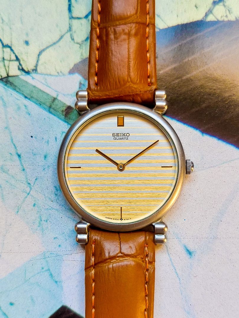RARE Seiko 'Sunset' Dial with Sculpted Lugs, Men's Fashion, Watches ...