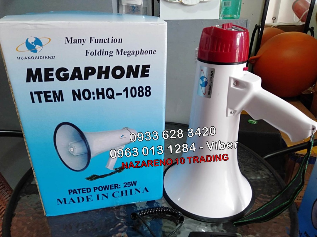 Rechargeable handy megaphone.., Audio, Microphones on Carousell