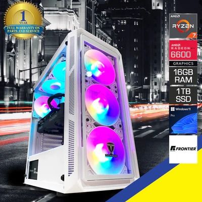 SIGMA HE19A WHITE DESKTOP GAMING PC AMD RYZEN 7 5700X 16GB RAM 1TB SSD ...