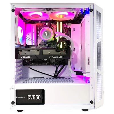 SIGMA HE19A WHITE DESKTOP GAMING PC AMD RYZEN 7 5700X 16GB RAM 1TB SSD ...
