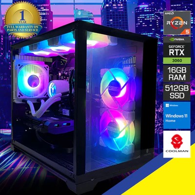 SIGMA ROBIN 2 MINI DESKTOP GAMING PC RYZEN 5 5600X 16GB RAM 512GB SSD ...