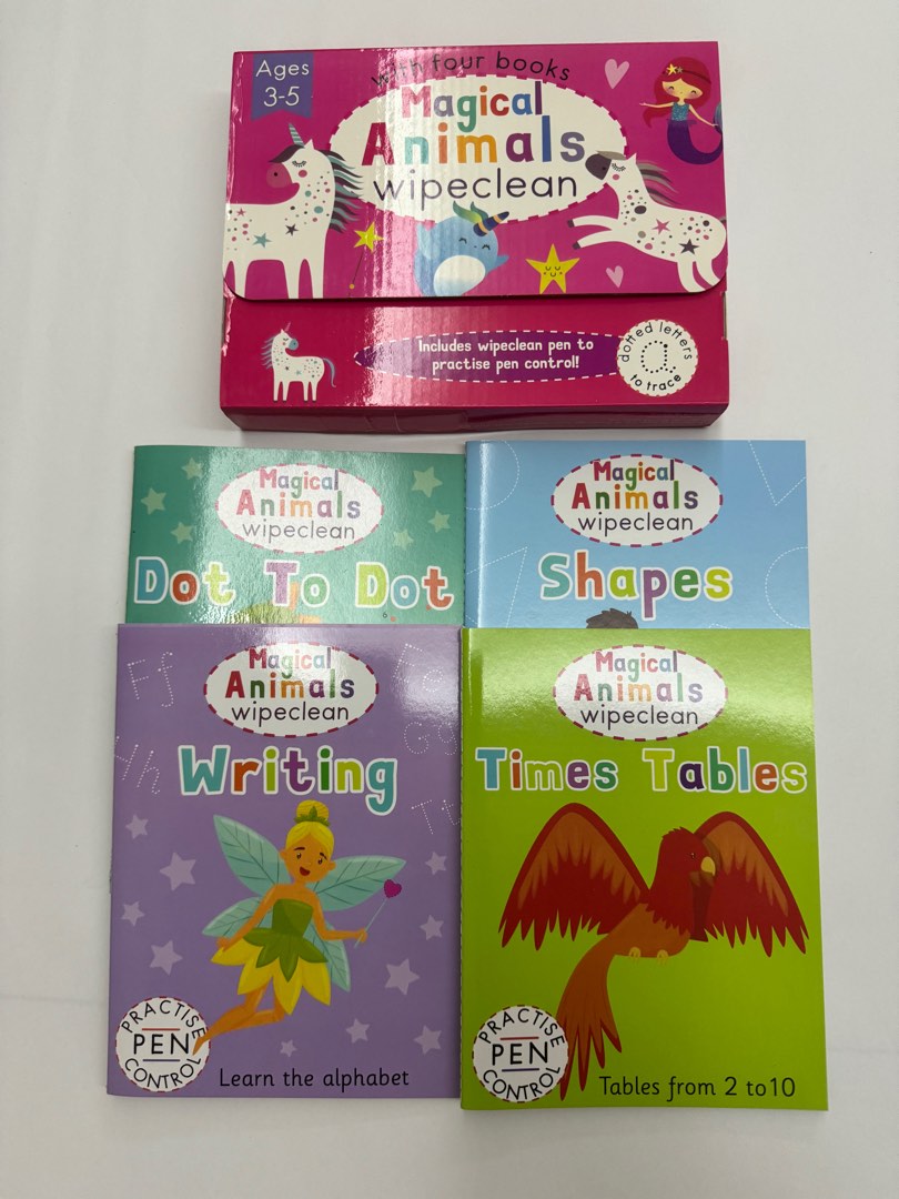 The Learning Box - Wipeclean Books (Magical Animals), Hobbies & Toys ...