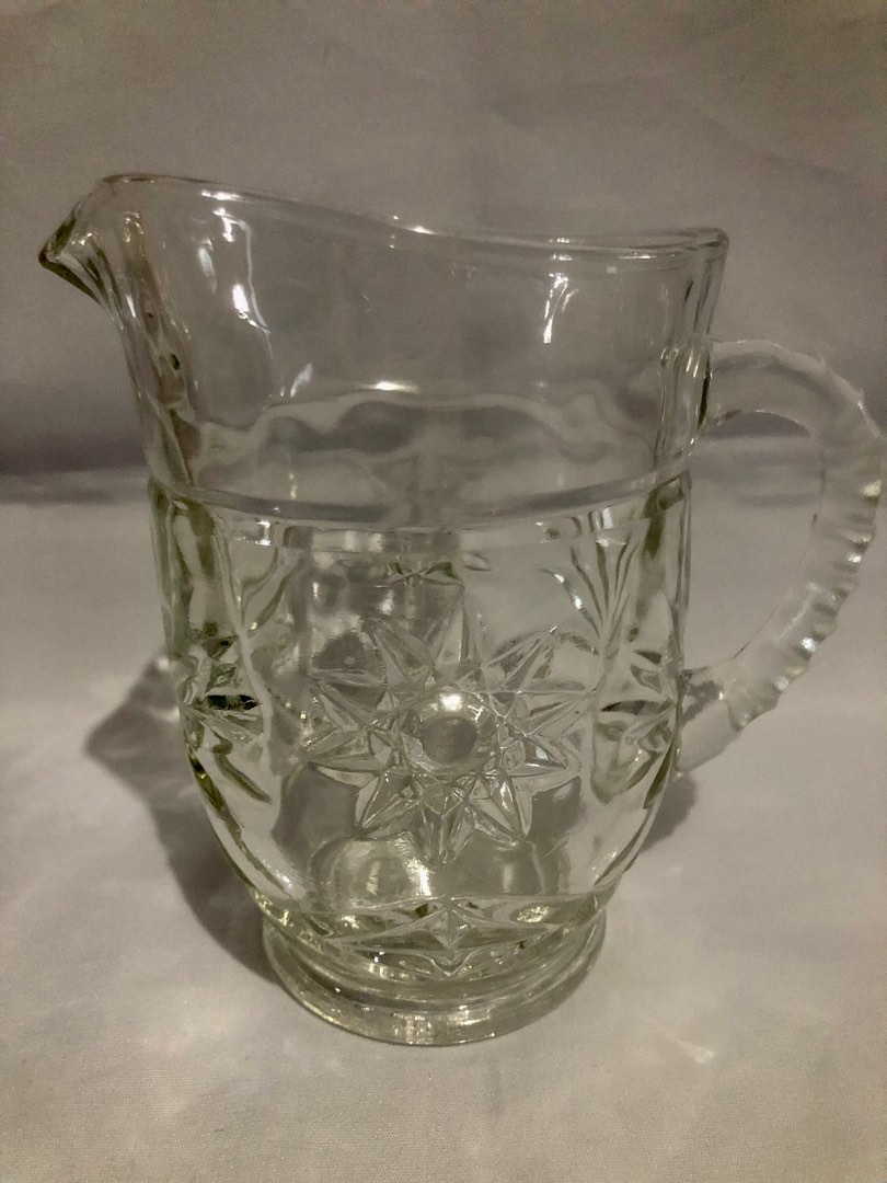 Vintage Anchor Hocking Star of David Pitcher, Furniture & Home Living ...