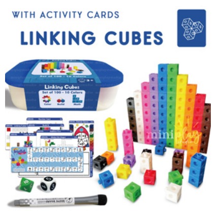 100pc Linking Cubes Math Early STEM Educational Montessori Toy Maths ...