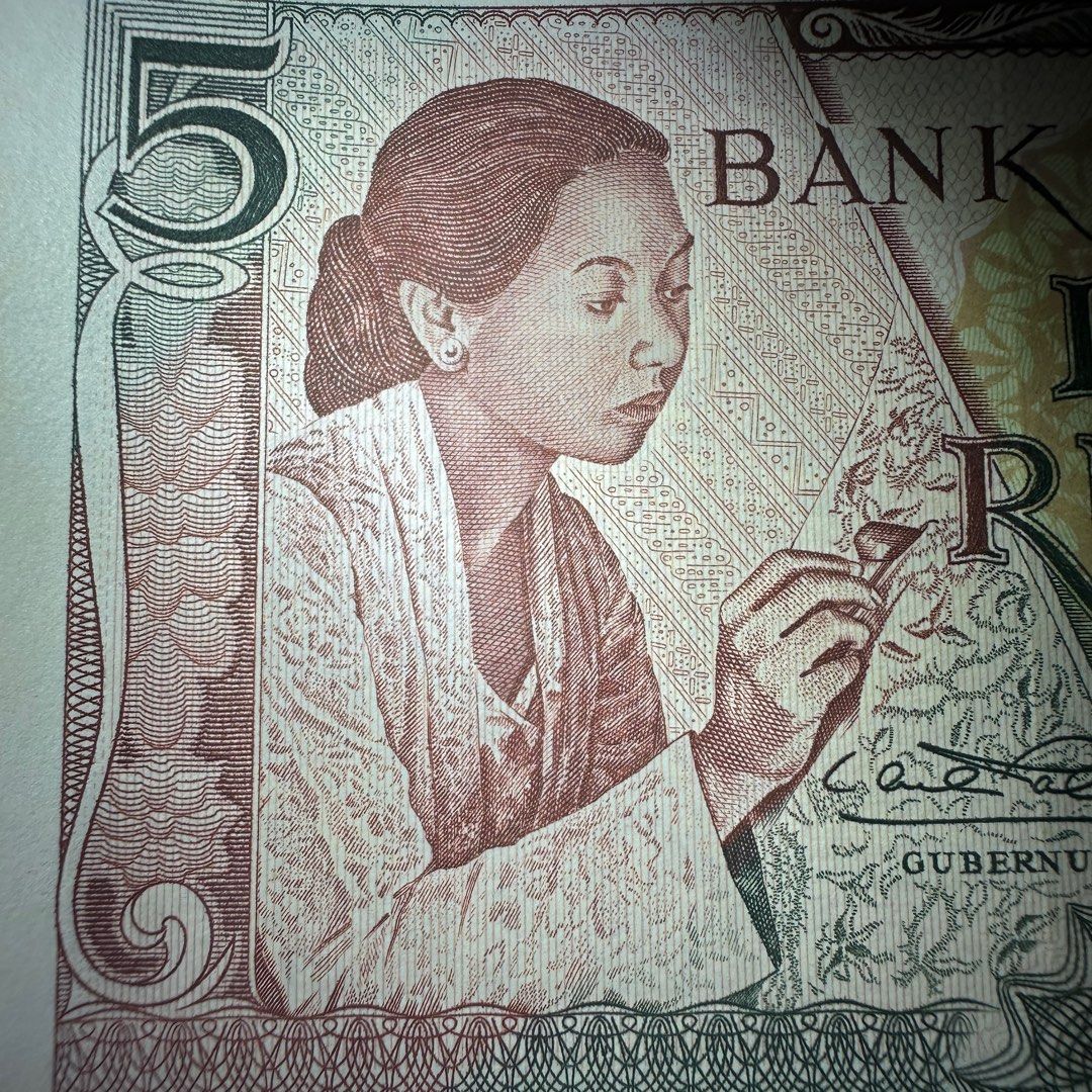 1958 Indonesia 5 Rupiah Banknote (UNC) XCP Replacement, Hobbies & Toys ...