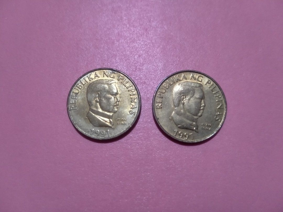 (1997) Juan Luna 25 Sentimo Philippine Coin Collectible Vintage Old Money Currency Coins ...