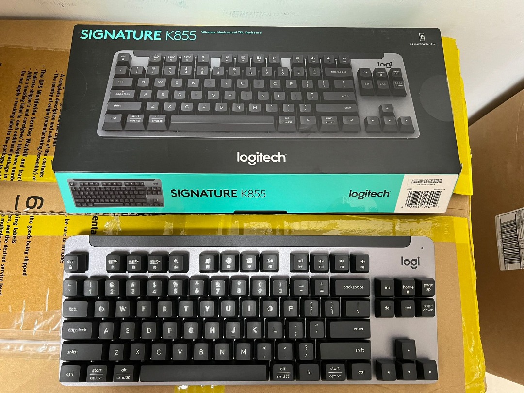 99%New Logitech Signature K855 無線機械鍵盤, 電腦＆科技, 電腦周邊及配件, 電腦鍵盤及相關產品 ...