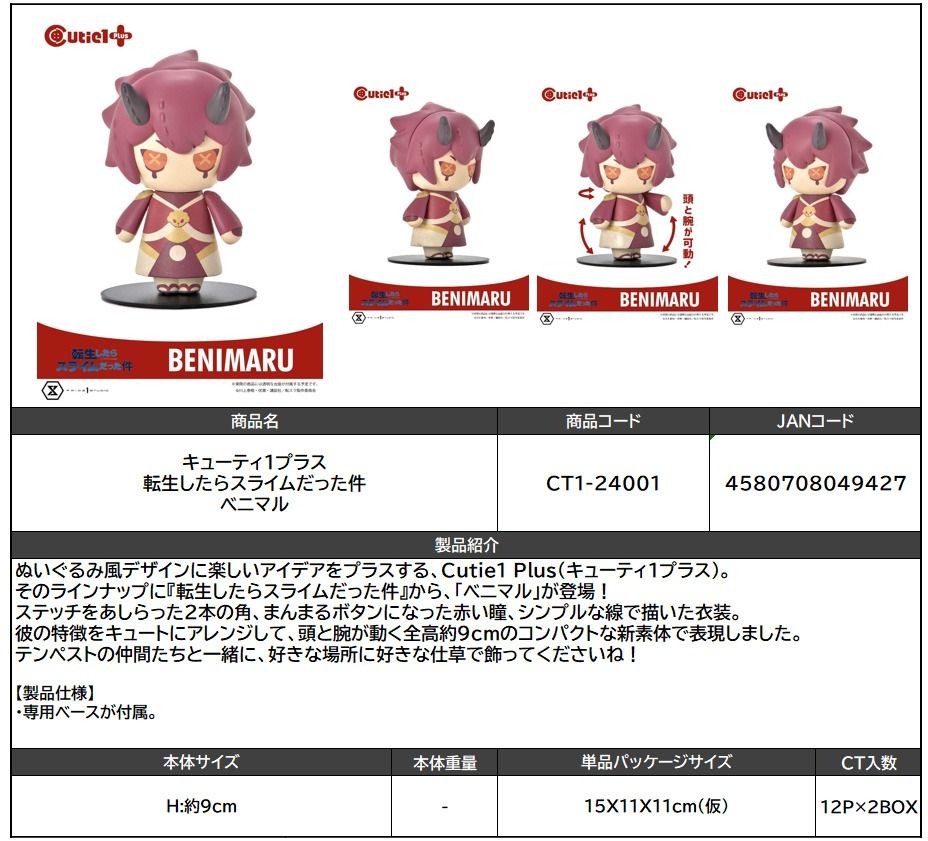 [日版 更保值] 關於我轉生變成史萊姆這檔事 紅丸 Prime 1 Studio Cutie1Plus Benimaru Figure Q版 可動 公仔, 興趣及遊戲, 玩具 & 遊戲類 ...