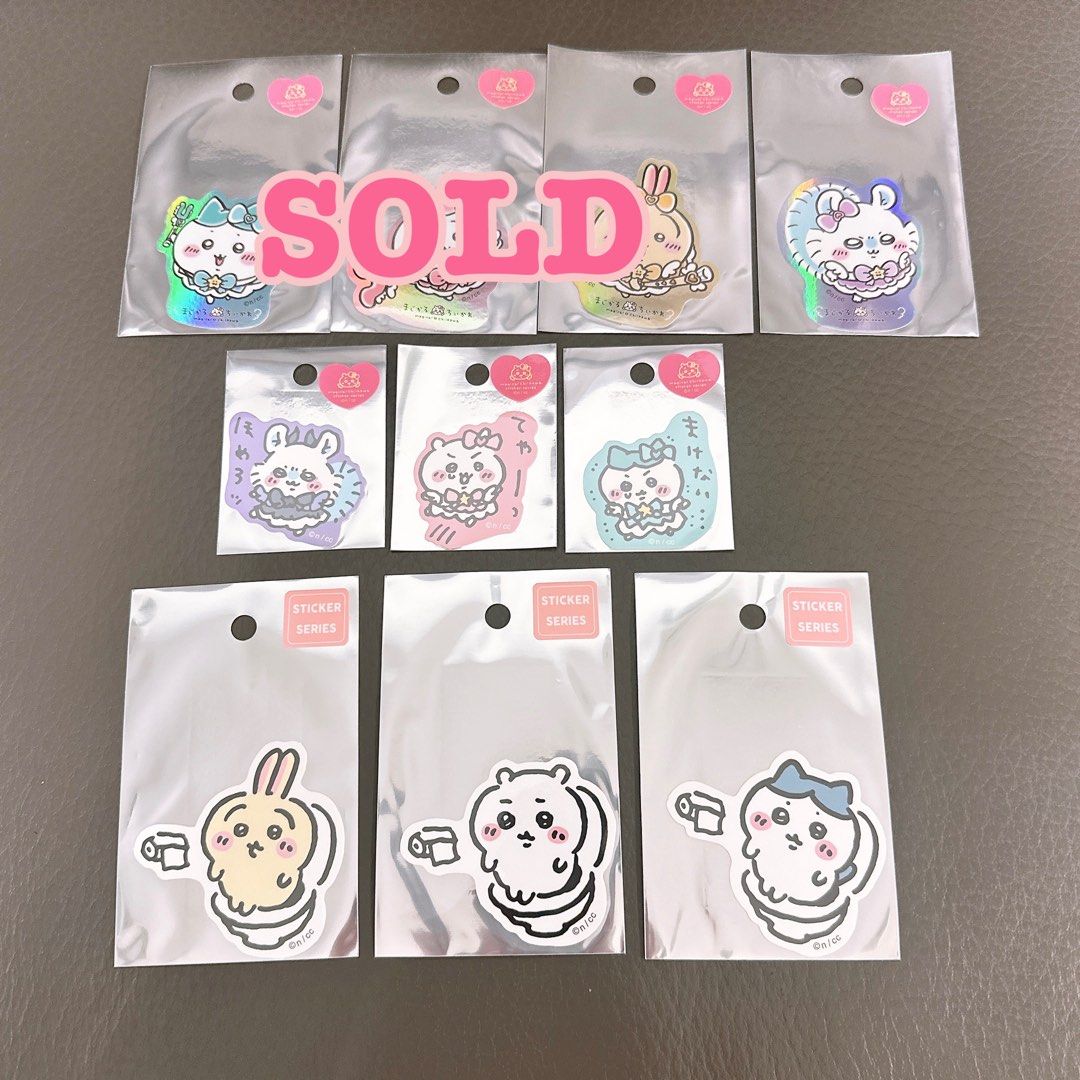 日本限定 Chiikawa 美少女 廁所 系列貼紙 Sticker Usagi Hachiware, 興趣及遊戲, 收藏品及紀念品, 日本明星 ...