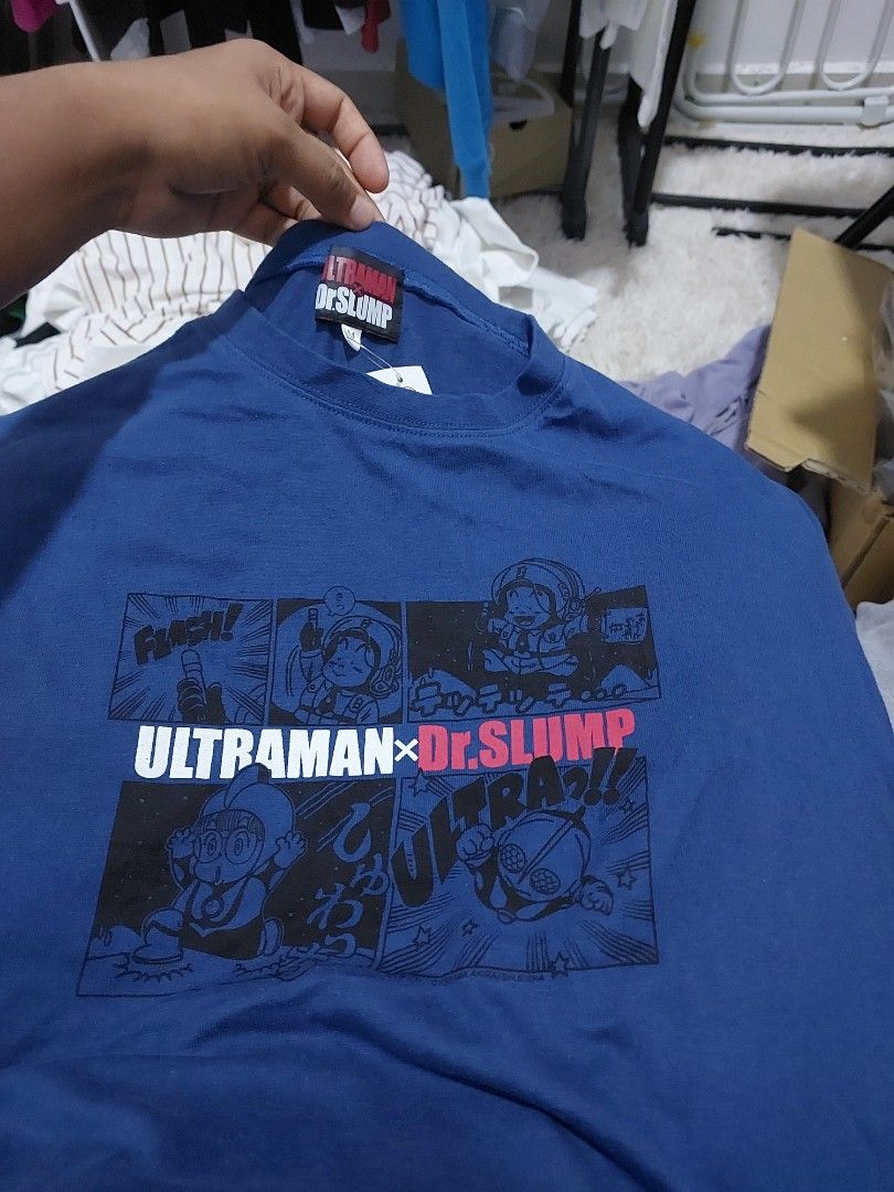 BAJU ANIME ULTRAMAN X DR SLUMP, Men's Fashion, Tops & Sets, Tshirts ...