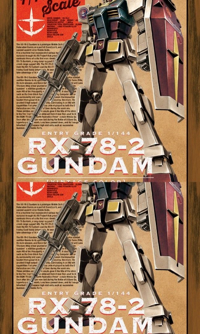BNIB Entry Grade 1/144 ECOPLA RX-78-2 Gundam [Vintage Color], Hobbies ...
