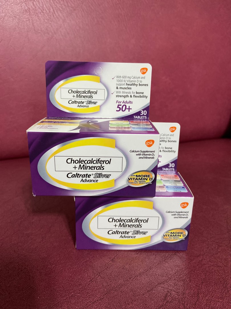 Caltrate Silver Advance 30 tablets x 2 bottles, Health & Nutrition ...